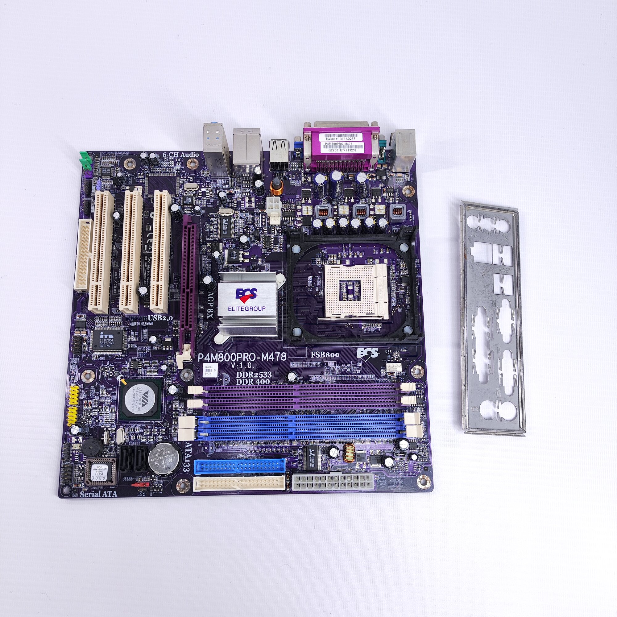 Материнская плата ECS P4M800Pro-M478 / microATX, 478