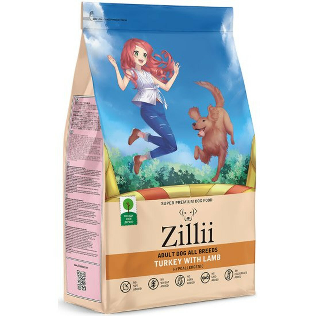 ZILLII Adult Dog Сухой корм для взрослых собак 3кг Индейка с Ягнёнком — купить по низкой цене на ...