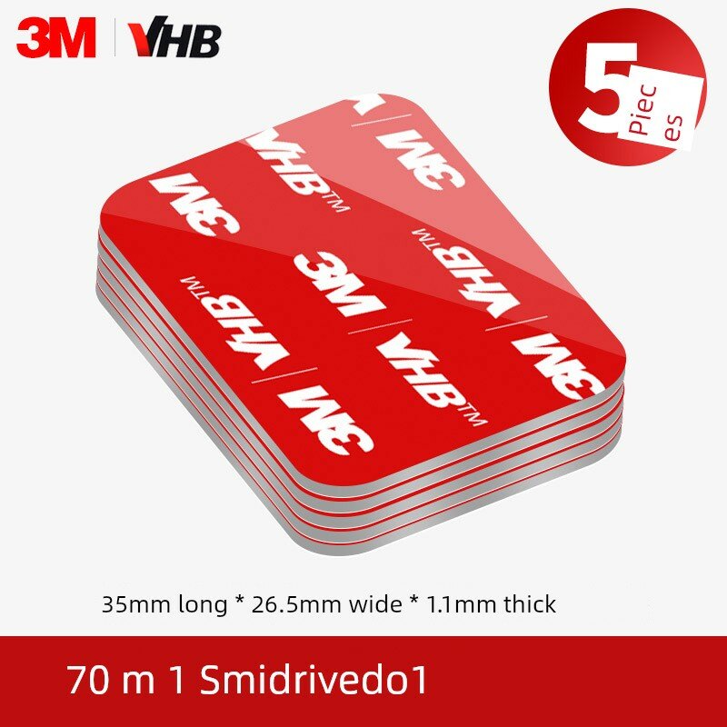 Лента для крепления видеорегистратора 70Mai 1S Midrive D01 — сильный клей, съемная, устойчивая к высоким температурам