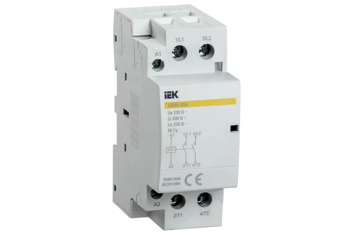 IEK Контактор модульный KM40-20M AC MKK11-40-20 для автоматизации электрощитовой