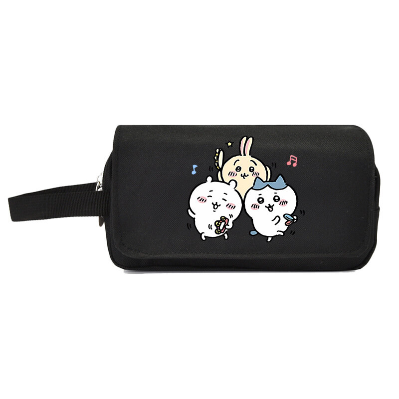 Пенал "Чиикава", 007 чёрный, большая вместимость