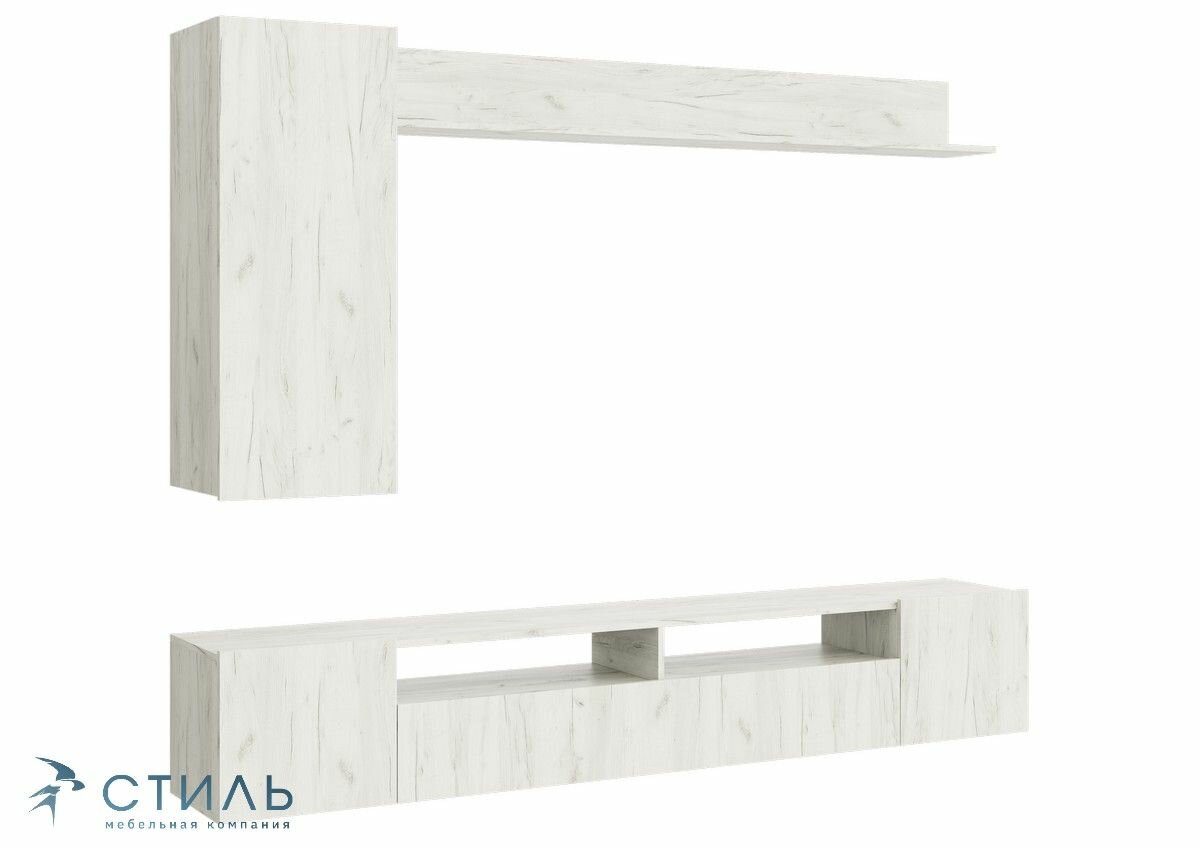 Стенка Соло-16 НМ ЛДСП Дуб крафт белый (Стиль)