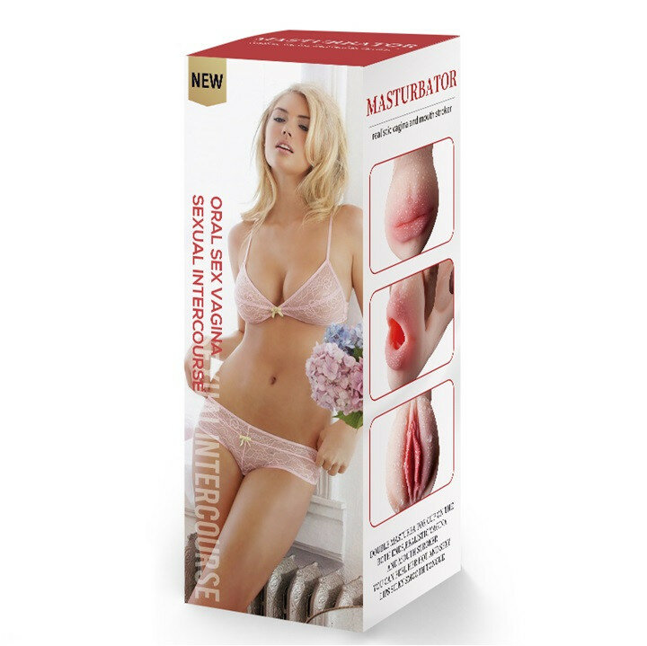 Мастурбатор 2 в 1 Vagina-Oral sex с зубами, 20*7см