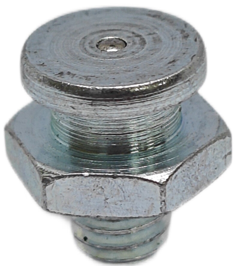 Тип М4 плоская Ø 10 мм. M6x1 упаковка 10 шт. Пресс-масленка (тавотница) оцинк. сталь, DIN 3404 MasloSmenka 010401-10