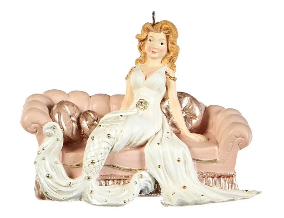 Ёлочное украшение ариэль на диване, полистоун, 11 см, Goodwill