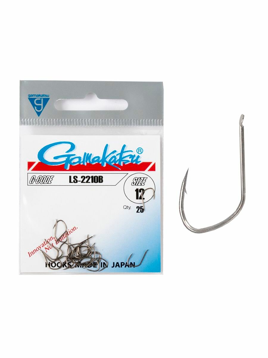 Крючки Gamakatsu LS-2210B HOOKS BRONZE размер 12 (упк.25шт.)