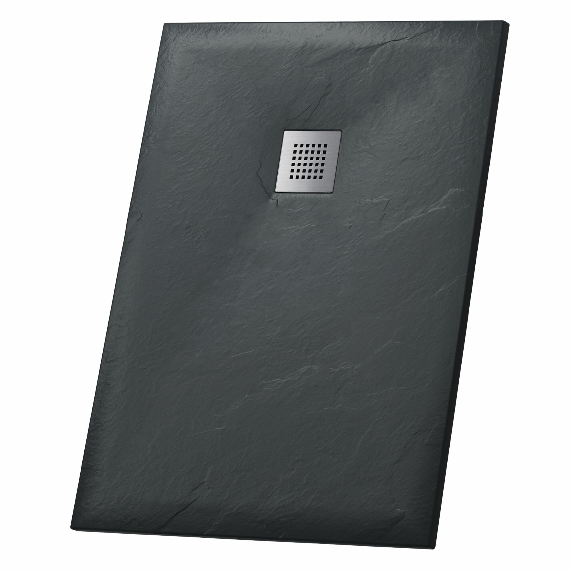 Душевой поддон Grossman Strong GR-S280120Q (80х120х2,5) из искусственного камня, прямоугольный, графит,1 место