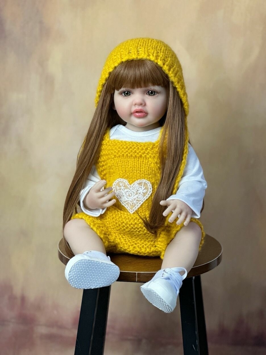 Кукла BZDOLL, цельный силикон, высота 55 см, имитационная, для девочек