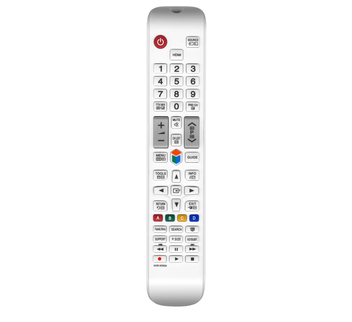 Пульт Huayu AA59-00560A, для телевизора, Samsung, цвет белый, ИК-сигнал