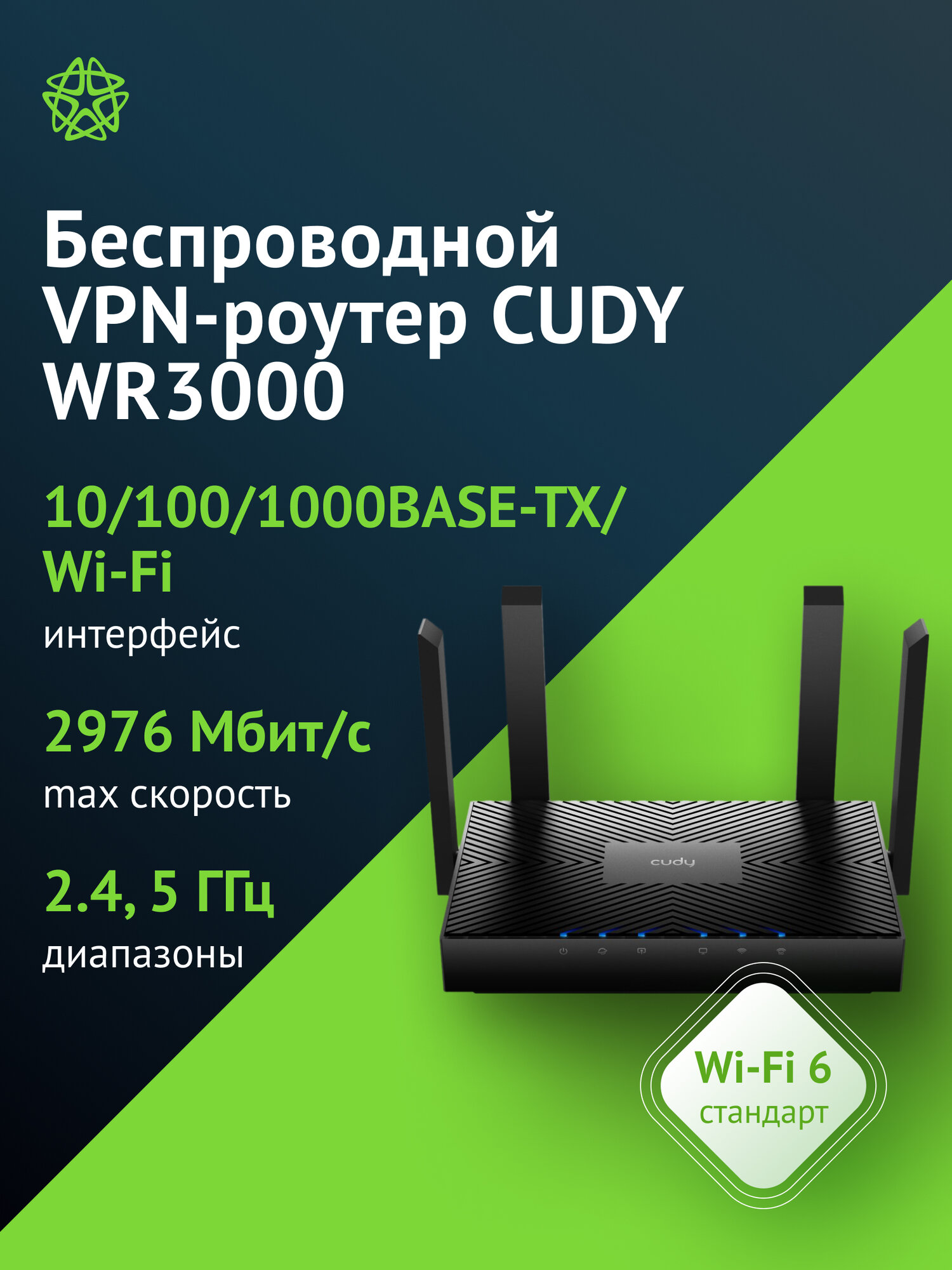 Роутер беспроводной Cudy WR3000