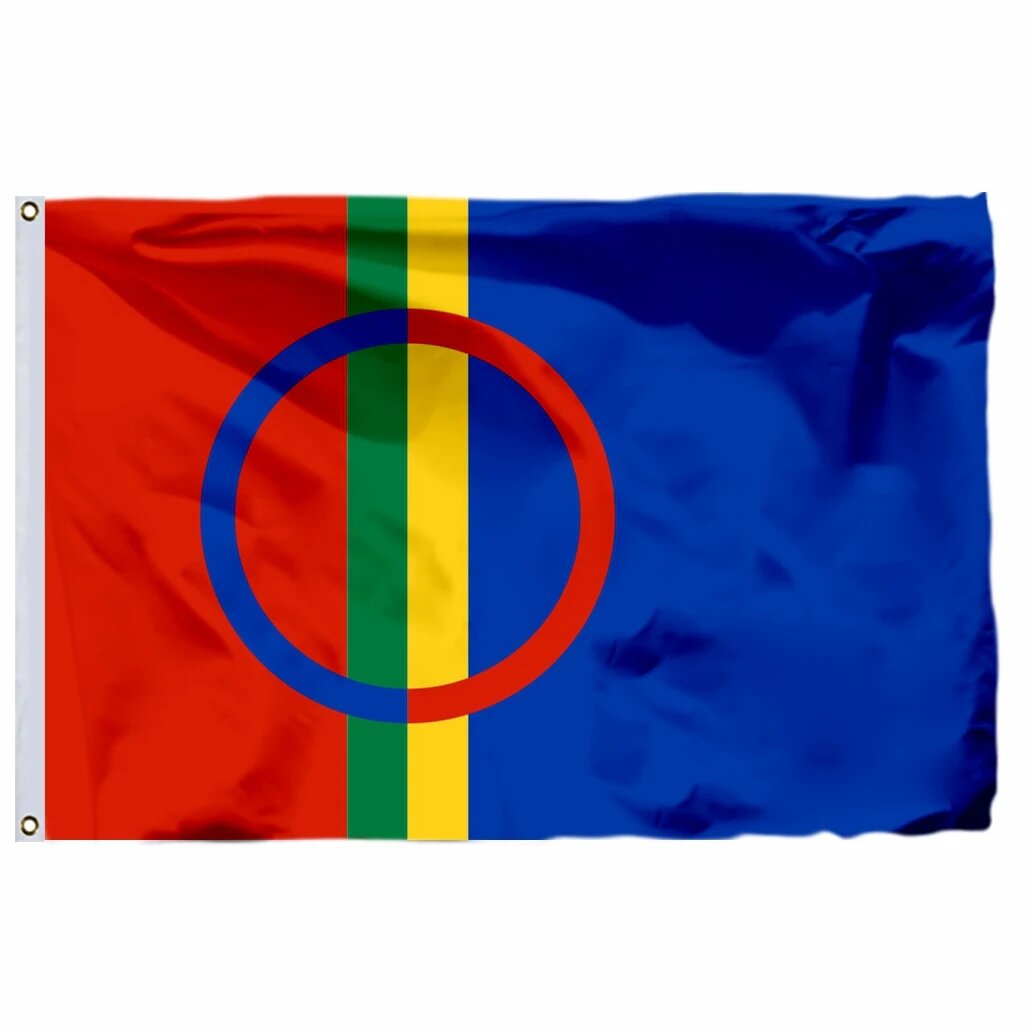 Финский исторический флаг Inkerin lippu 90x150 см 45X30CM-2PCS, Sami flag