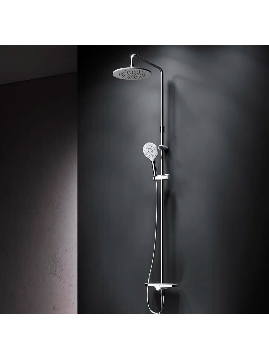 Душевая система с тропическим душем AM.PM Mood, цвет хром, со шлангом