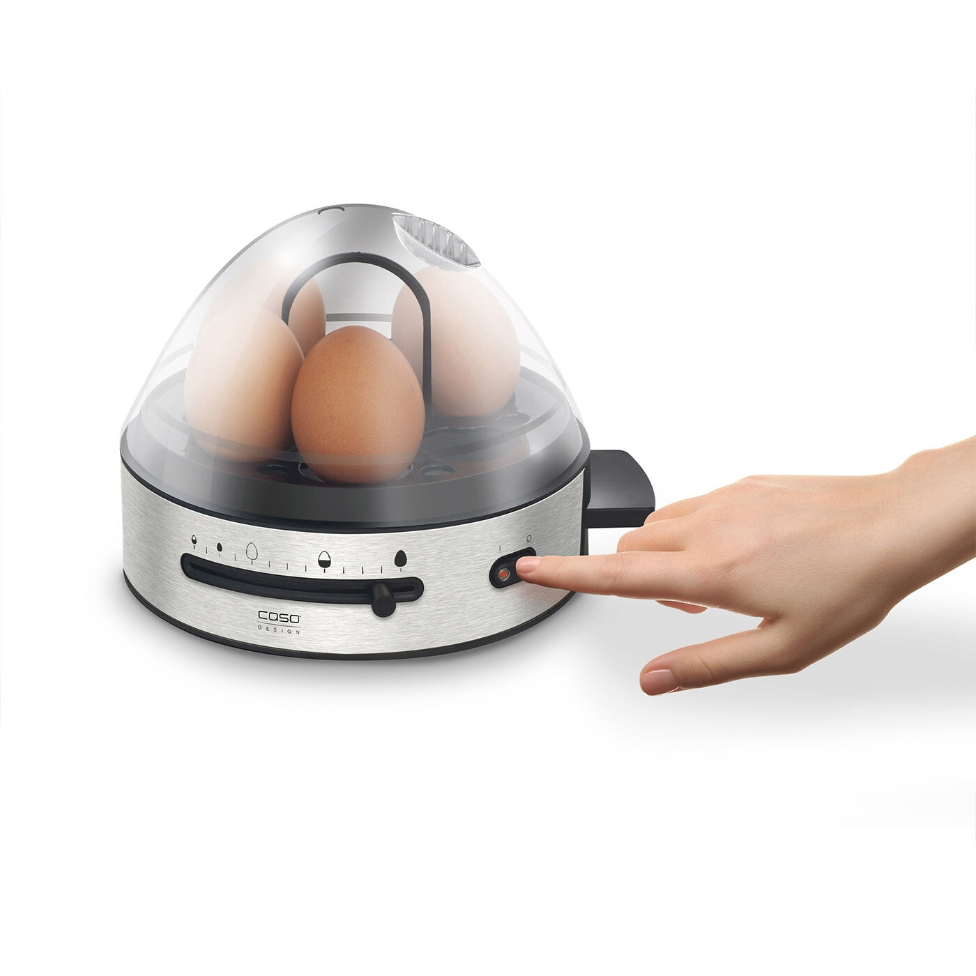 Яйцеварка Caso E7, нержавеющая сталь/пластик, 3 режима, 7 яиц