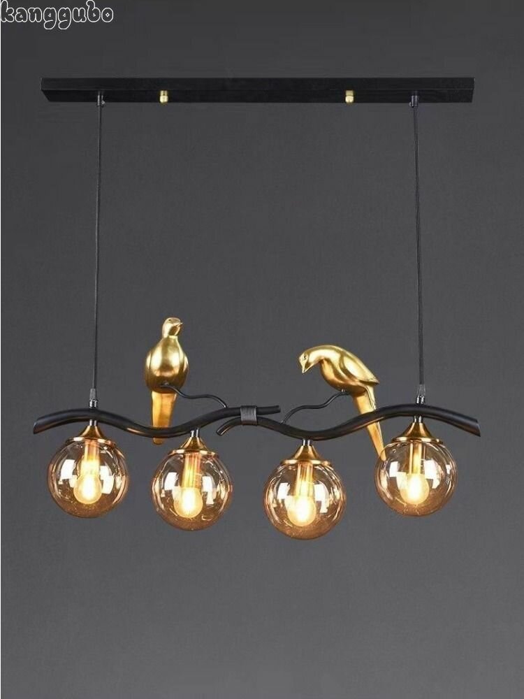 Украшение в виде птиц, стеклянная люстра