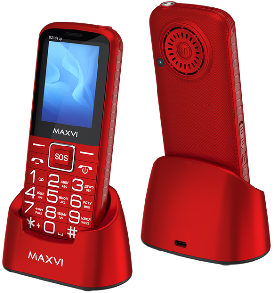 Телефон MAXVI B21ds up Red (Красный)