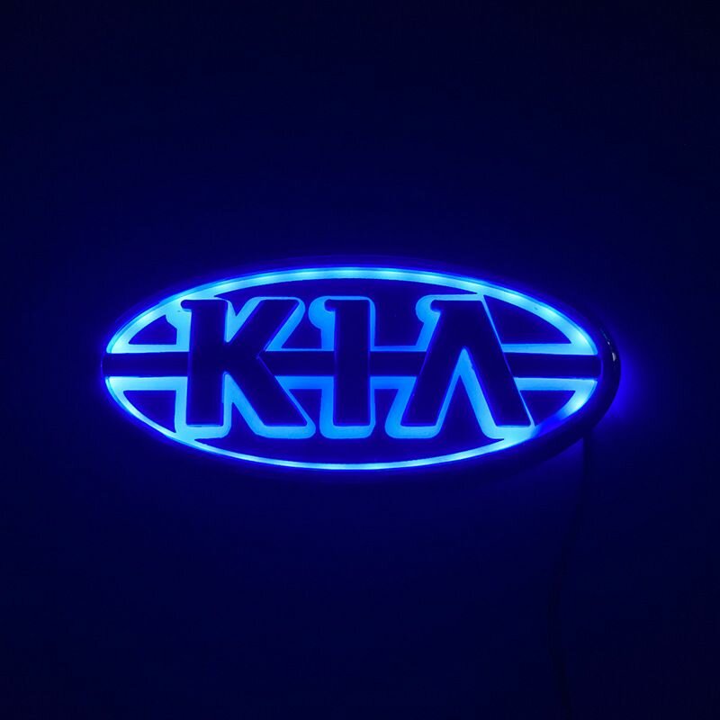 Светящийся логотип автомобиля KIA, светодиодные фонари