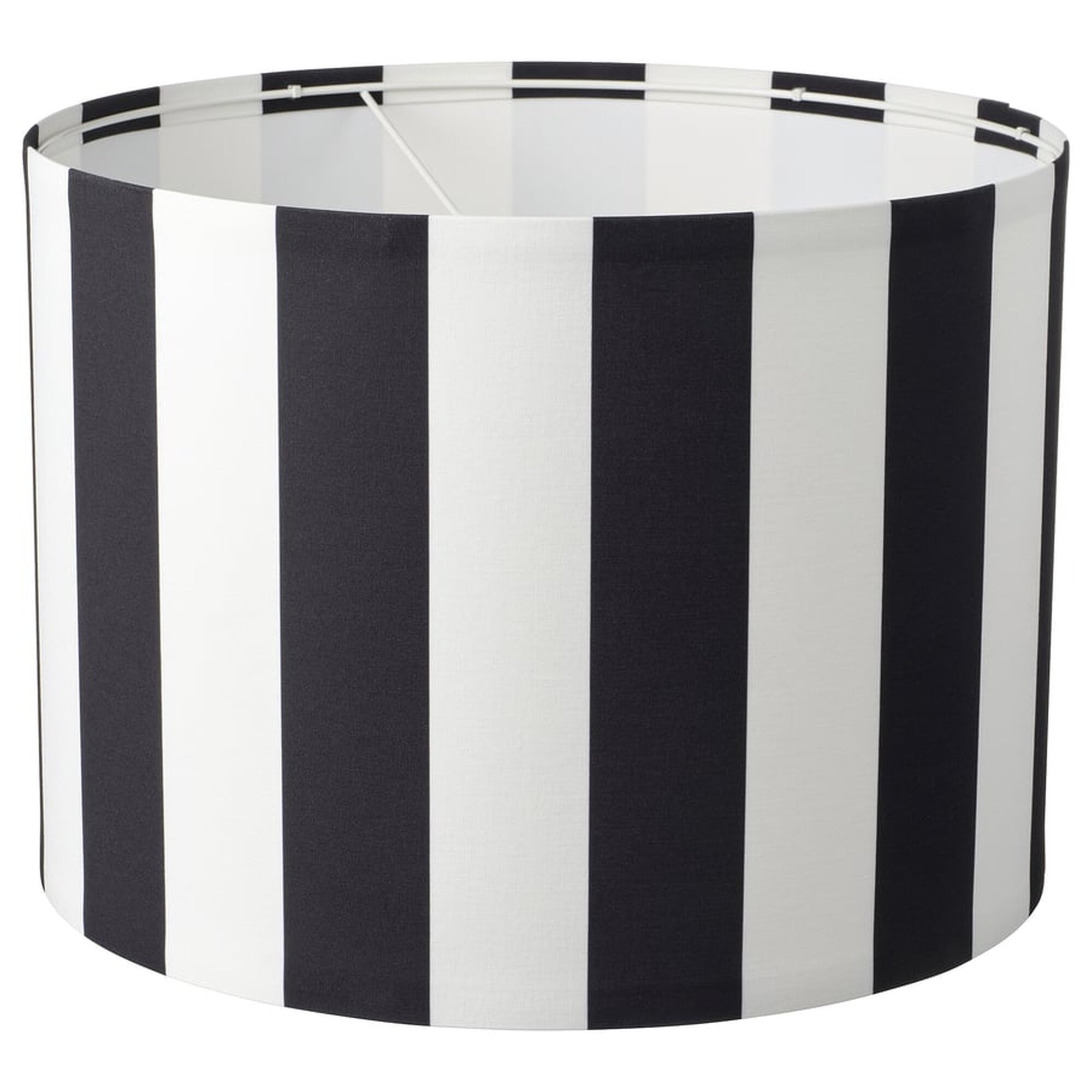 Абажур IKEA "RINGSTA", цвет черный/белый, сталь, полиэстер, 42 см
