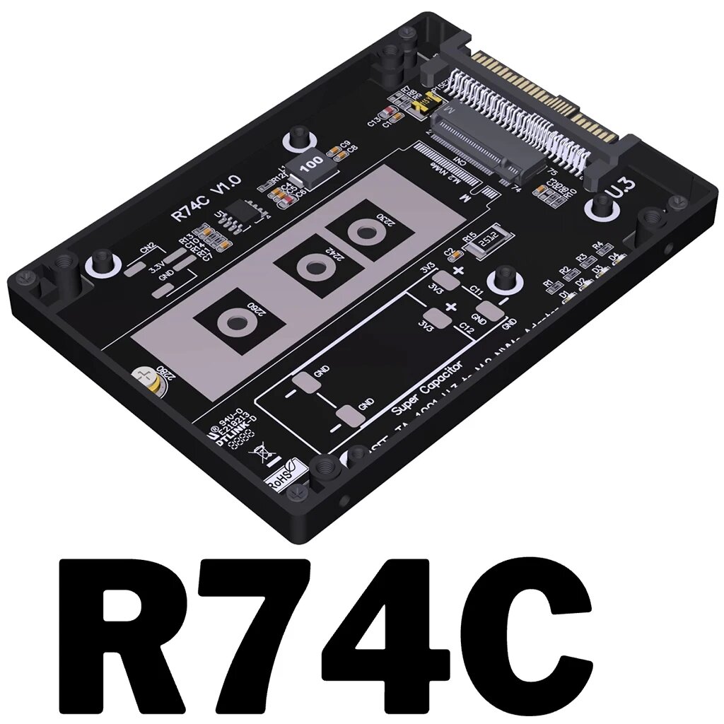 XT-XINTE Адаптер M.2 NVMe к U.2/U.3 SSD for U.3 SFF TA 1001