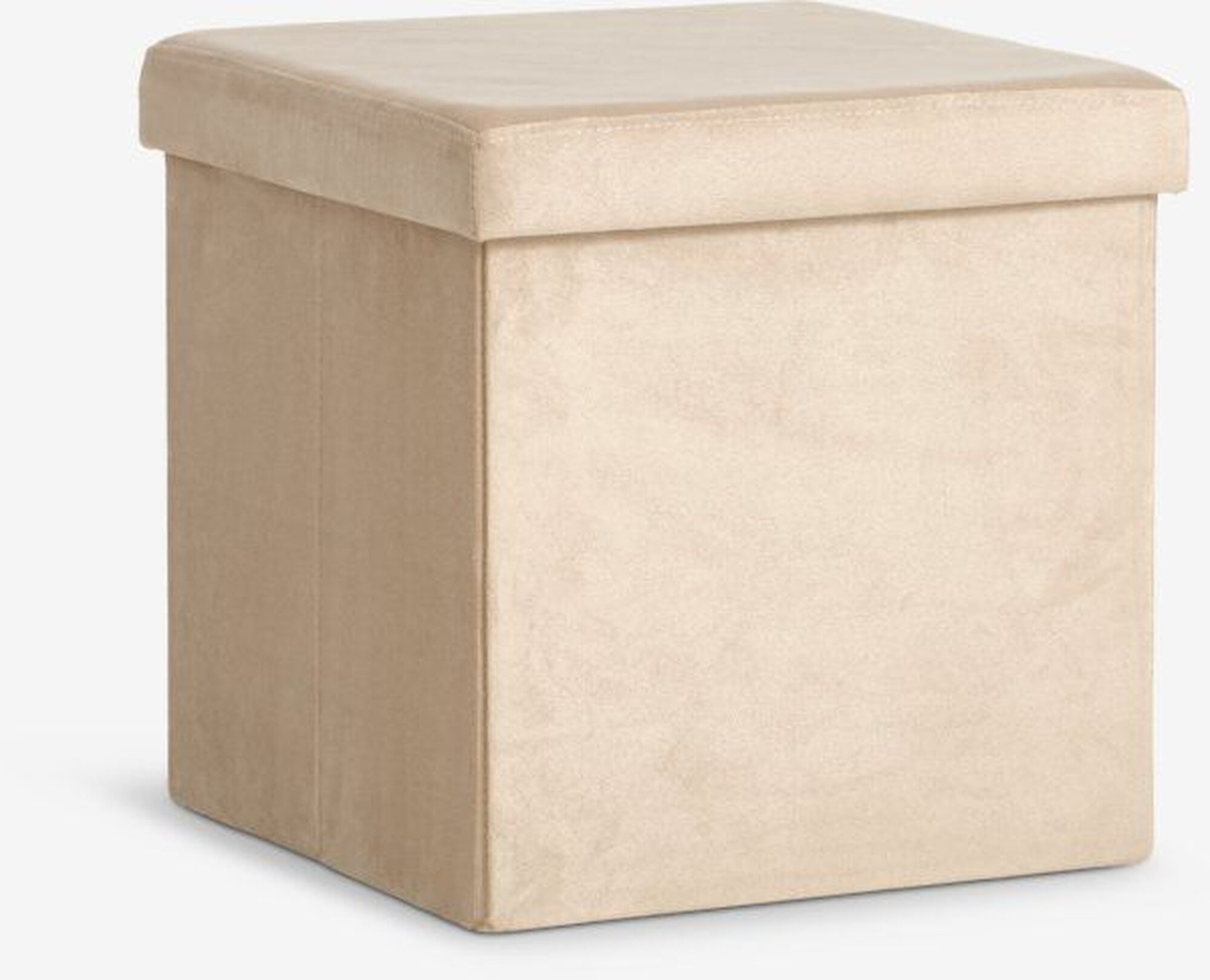 Пуф Jysk AUNING 38x38 см с местом для хранения, бархат темно-песочного цвета