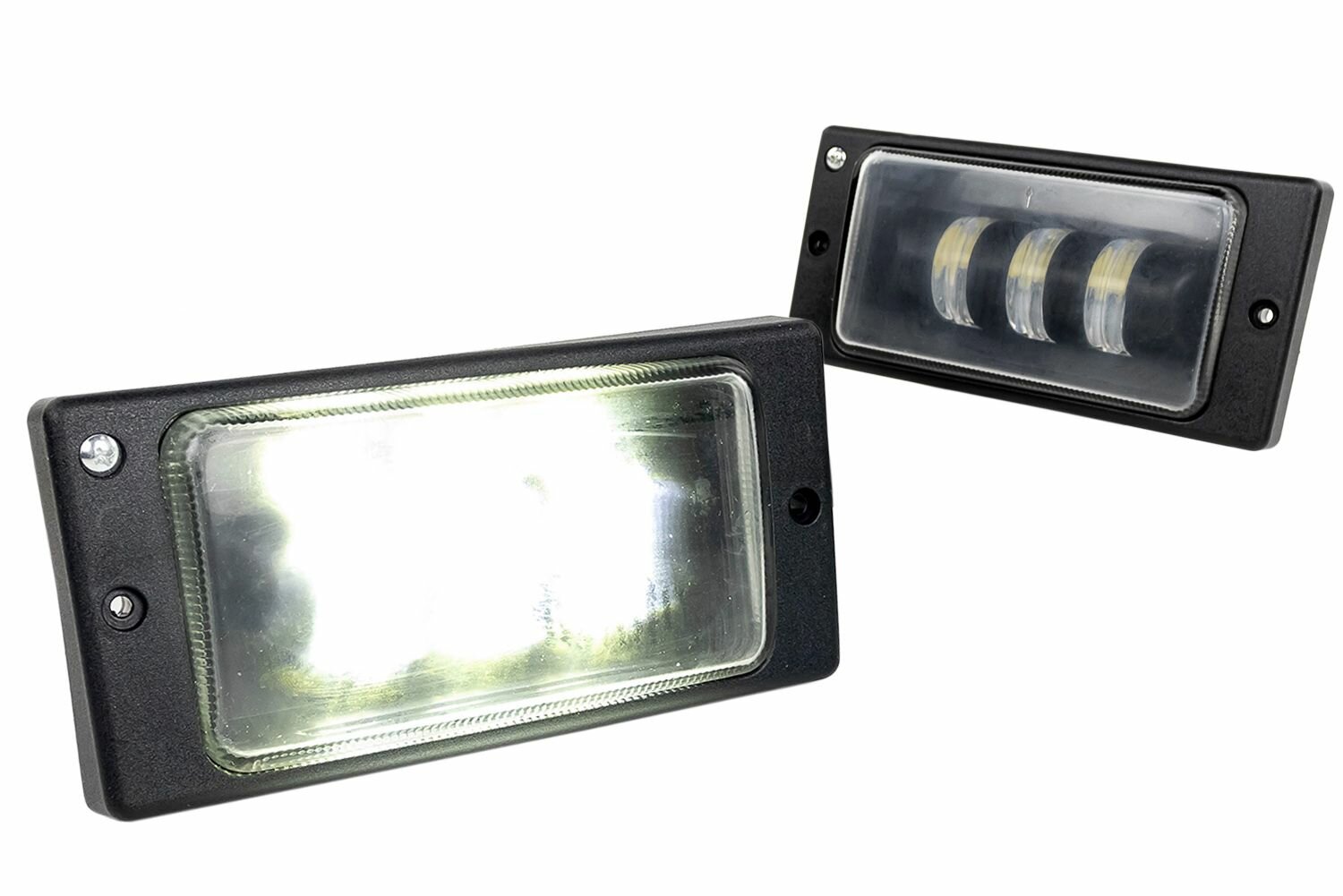 Светодиодные ПТФ Эконом (3 линзы, 19W, 1600lux) для ВАЗ 2110-2112, 2113-2115, Шевроле Нива до рестайлинга 2009 года