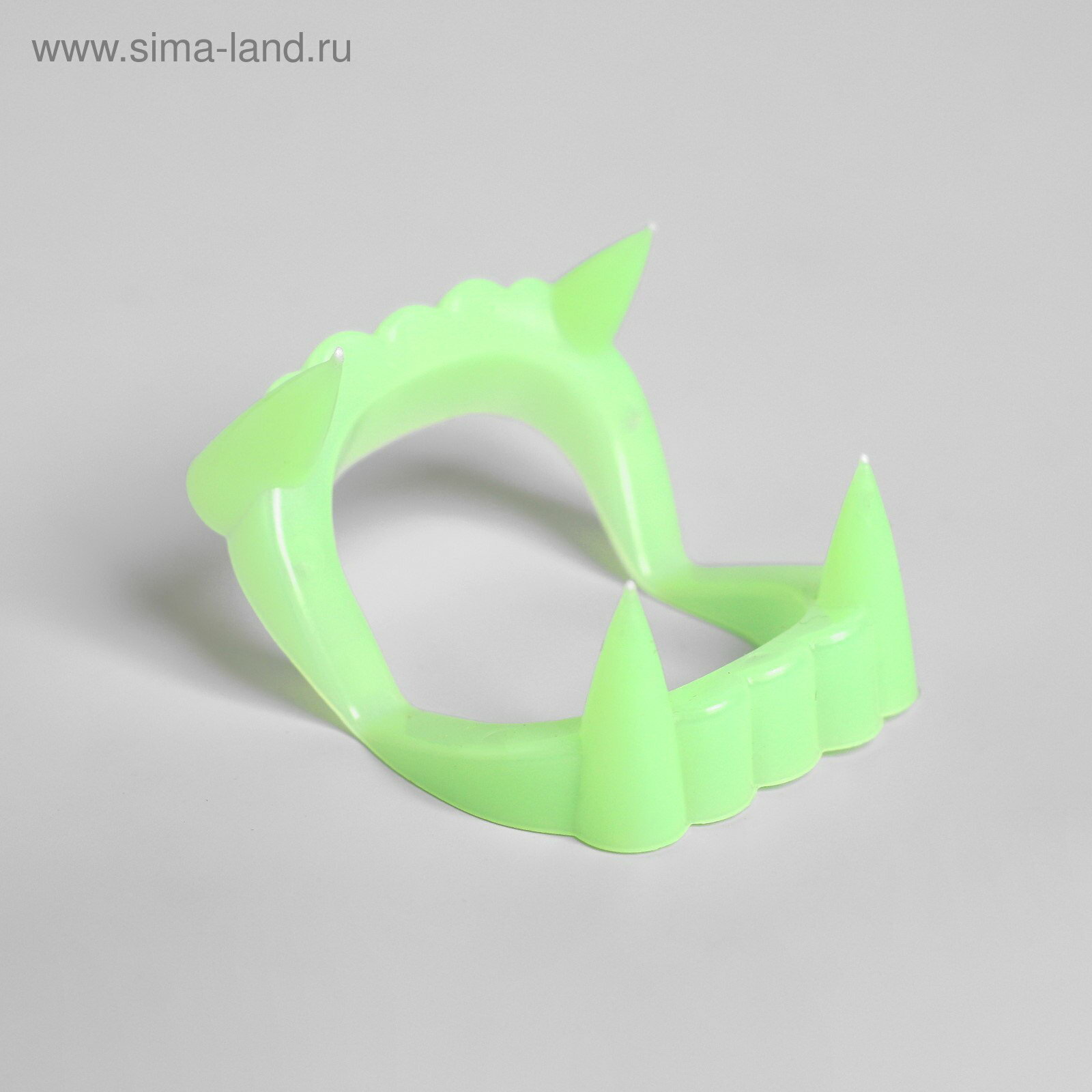 Челюсть "Вампир", зелёная, вид: челюсти, зубы, тематика: животные, 12 шт.