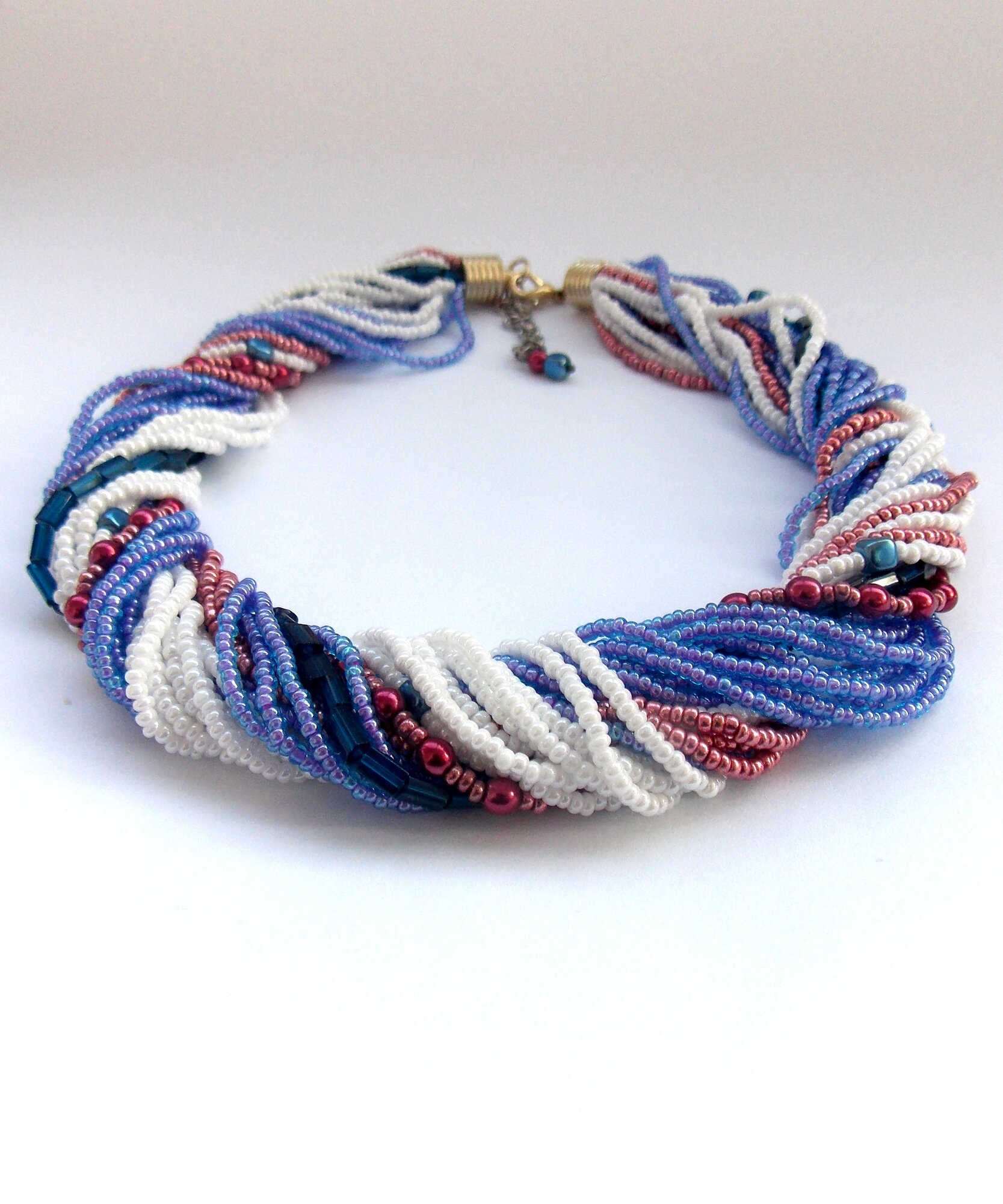 Колье Чарующий Рай, бисер, стекло