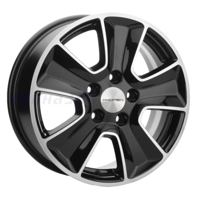 Литой колесный диск Khomen Wheels KHW1601 (Geely Atlas Pro) 6,5x16/5x114,3 ET45 D54,1 Black-FP