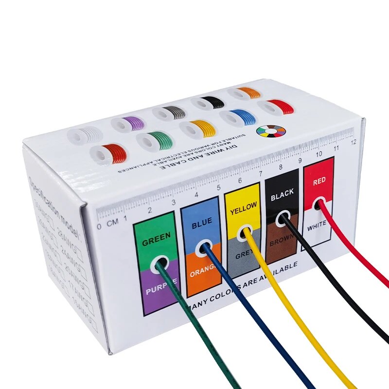 Многоцветный провод гибкий 18AWG 5x5M