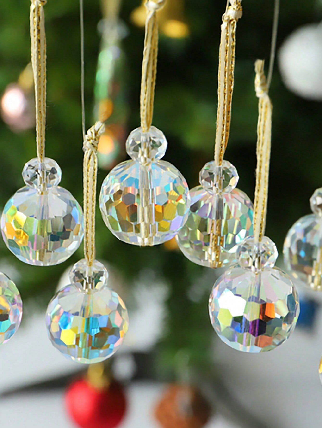 Набор елочных украшений "Сегодняшний день", хрустальные подвески, 12 шт