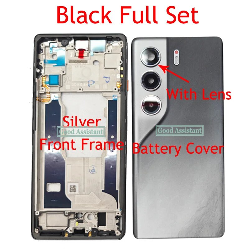 6,78 дюйма для Tecno Camon 40 Pro 4G CM6, крышка батарейного отсека, лицевая панель ЖК-дисплея, передняя средняя рамка, задняя крышка корпуса, запасные части