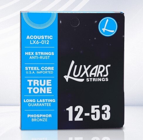 Струны для акустической гитары Luxars LX6-012 12-53