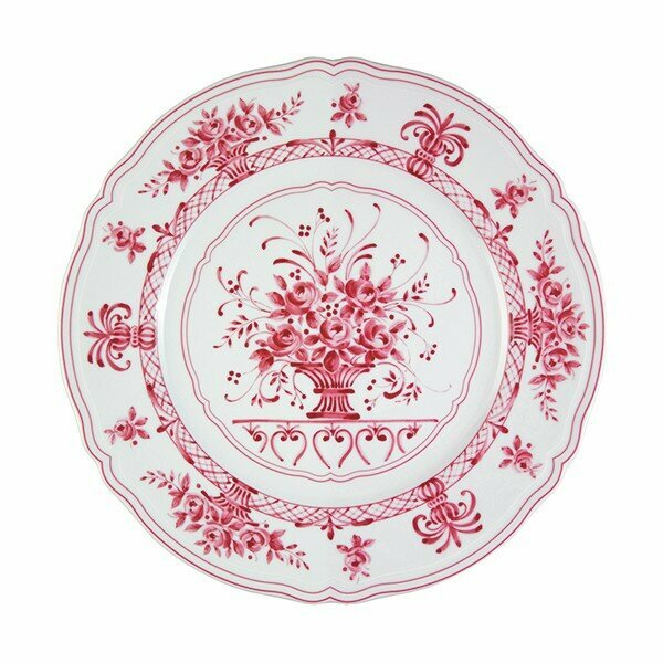 Тарелка «Нео Антирос», фарфор, 21 см, белый, красный (Le CoQ)