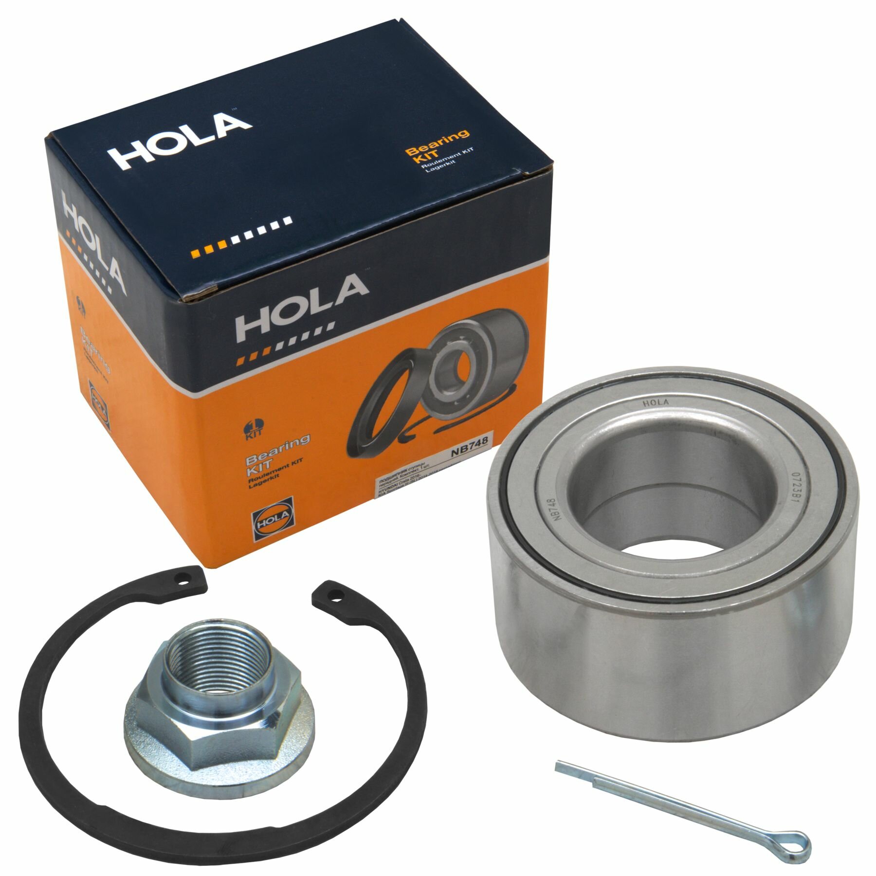 Подшипник ступицы HOLA NB748, для Hyundai Creta 20, передний, сталь, серый
