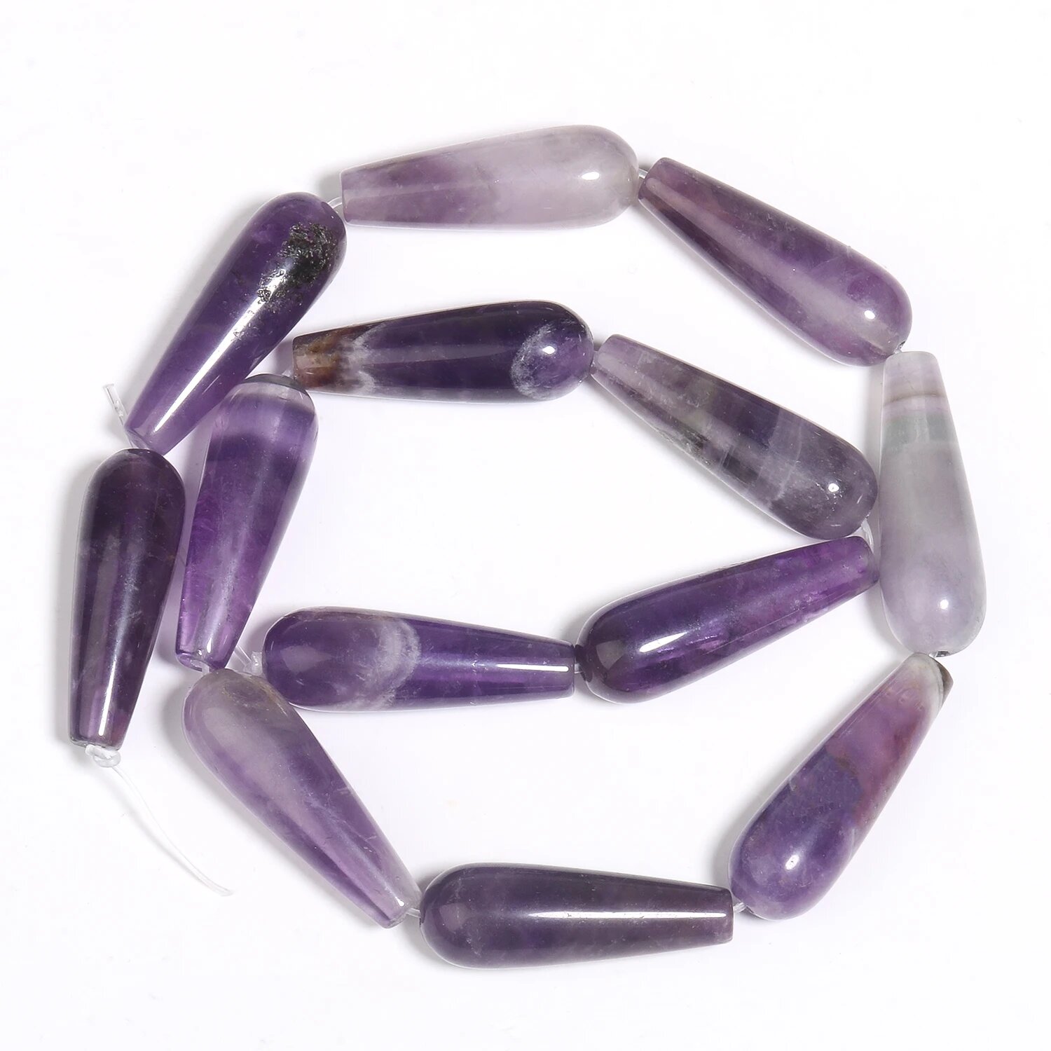 Бусины TTUIJI Капля воды Аметист Халцедон Агат Лабрадорит Фиолетовый, amethyst
