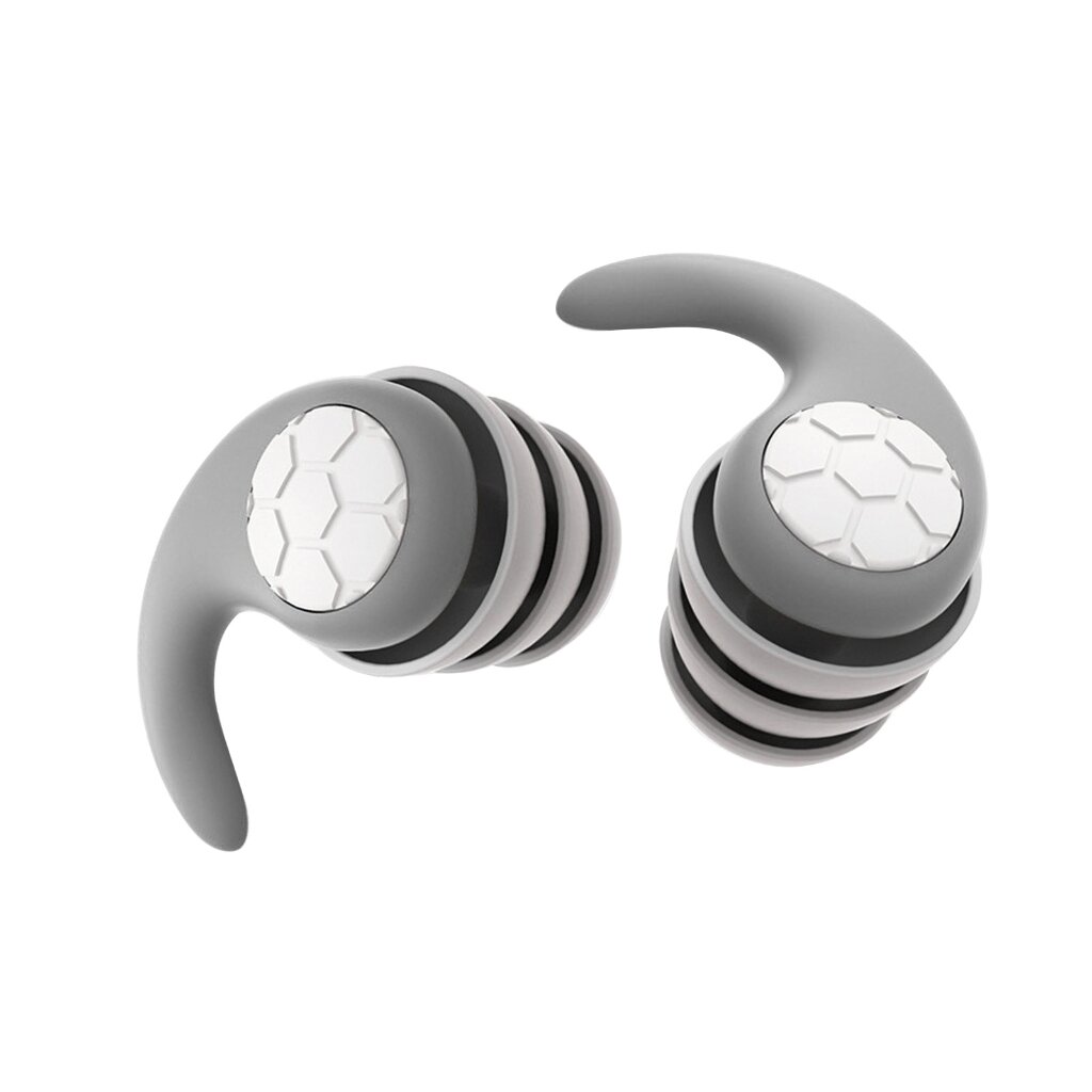 Детские силиконовые затычки для ушей-серый