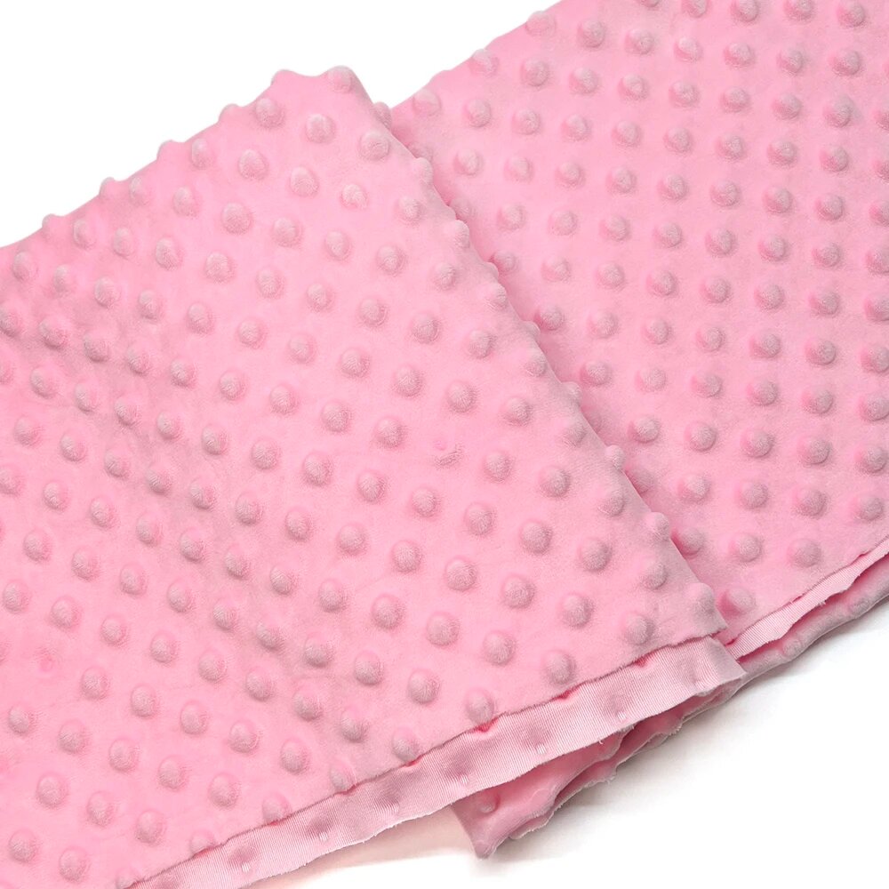 Плюшевая ткань ZYFMPTEX Minky Dot 45x45 см 40 цветов Розовый, minky dot A285