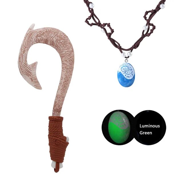 Шт. Пластиковый рыболовный крючок Моаны Мауи, реквизит для косплея со светом, мультяшный детский ролевой игровой реквизит, подарок на Рождество и день рождения, детские игрушки,