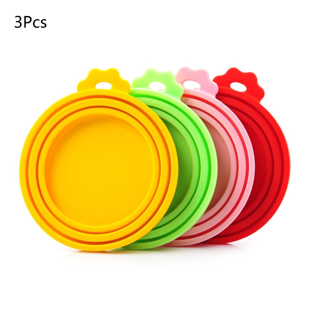 Многоразовая Банка Для Корма для домашних Животных 3-в-1 Силиконовая Крышка Для Хранения Собак Кошек Крышка Жестяной Банки Уплотнительная Крышка Для Хранения Корма Для Домашних животных Влагостойкая Крышка