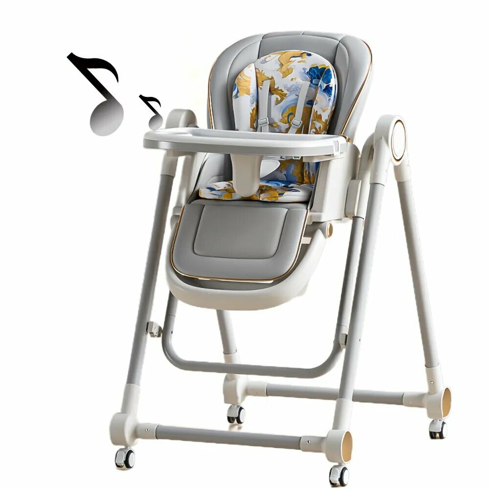 Стульчик для кормления 2 в 1, детский кресло-качалка, складной, растущий, который используется для детей в возрасте от 0 до 6 лет, обновлённая модель, S700 Premium