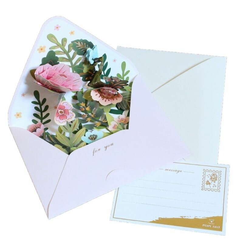 3D Открытка с Цветами