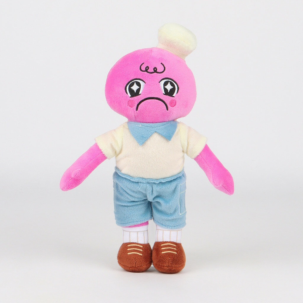 Peak cartoon style plush stuffed animal kids gift short plush for playroom and collectors, pink