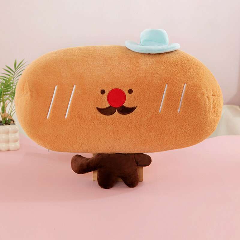 Food themed plush toy pillow with short plush cover for home and kids room