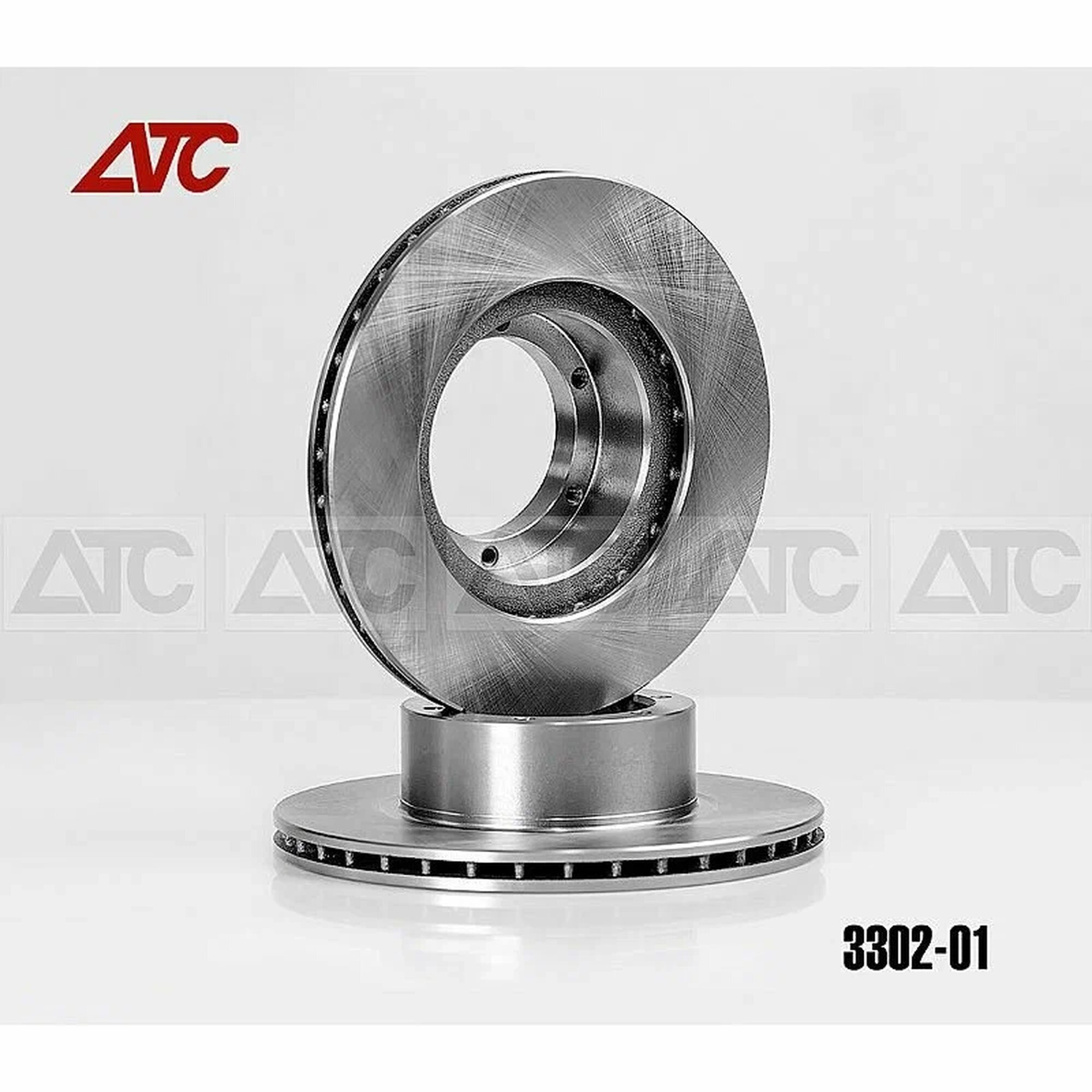 Тормозной диск ATC 330201, для ГАЗель, ГАЗ-2705, передний, вентилируемый, серый чугун