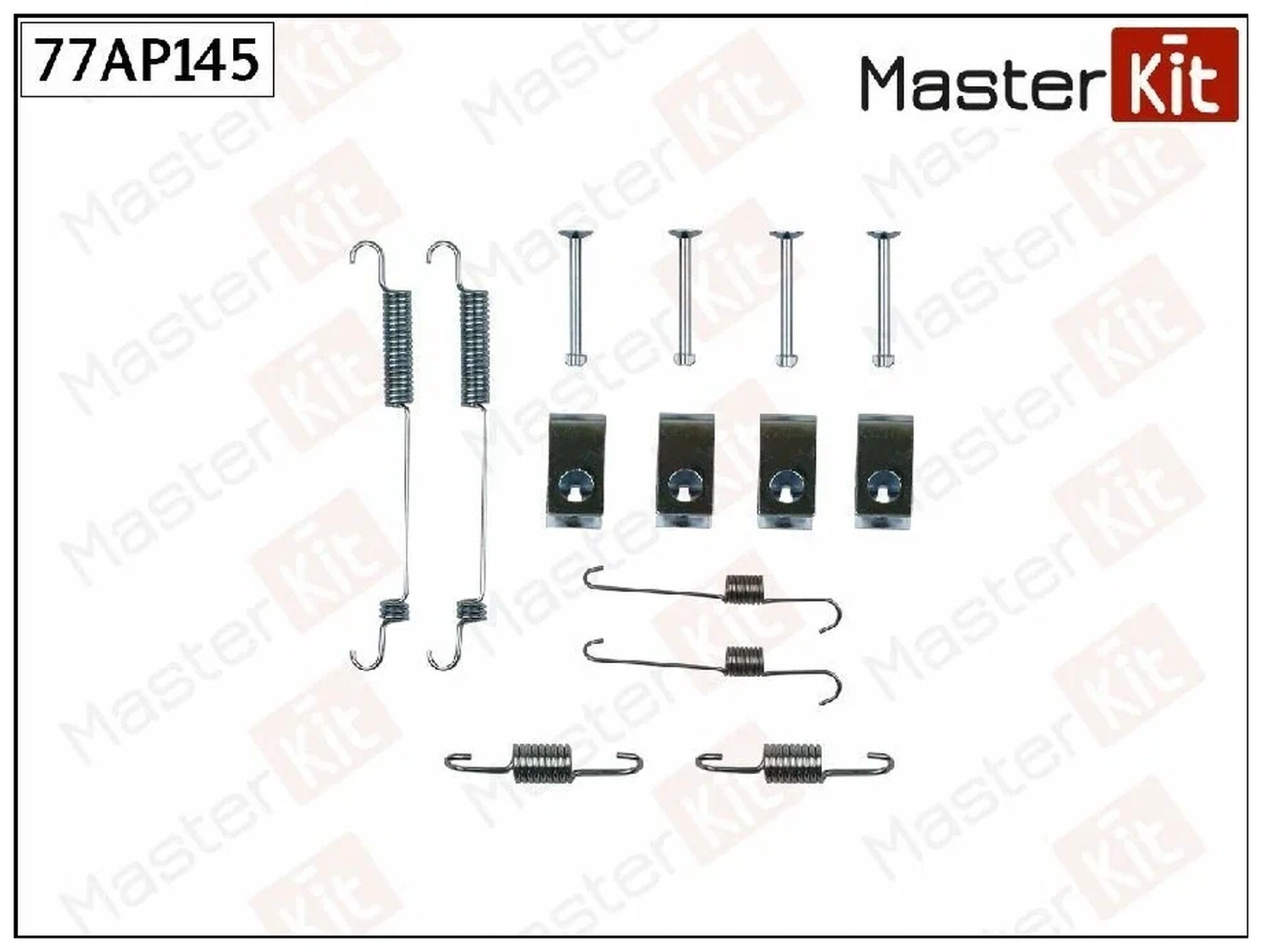 Комплект установочный барабанных колодок Hyundai GETZ (TB) 2002 - 2010, MASTERKIT 77AP145