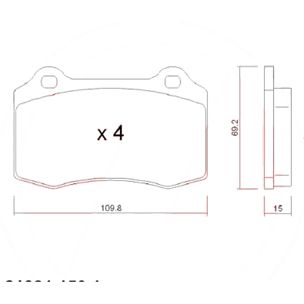 ZIMMERMANN 21381.150.1 (30645136 / 30665552 / 4254C6) колодки зад vol s60 / v70 2.5t / jag s-type 4.2 02-