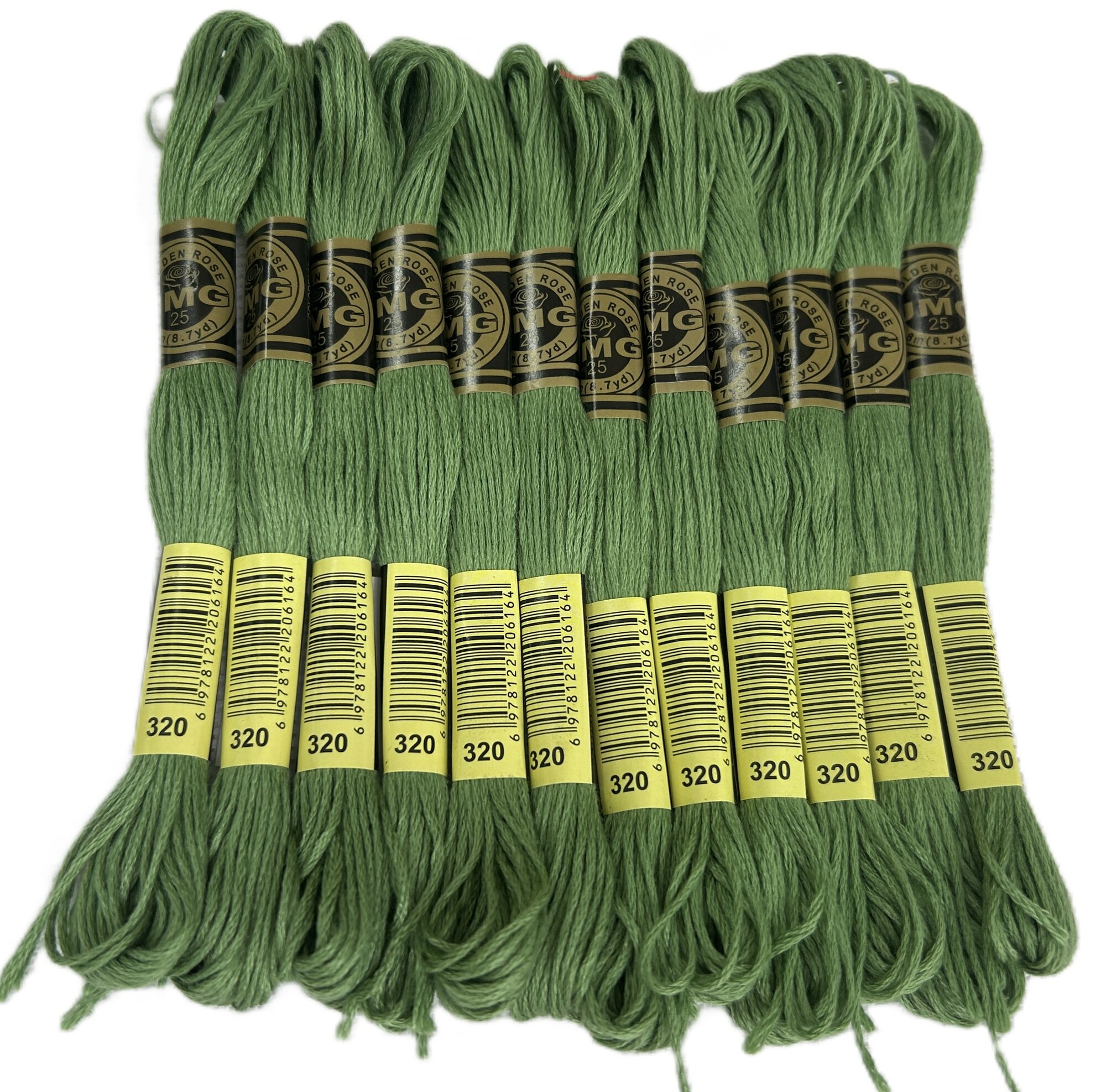 Нитки для вышивания JMC мулине (150-3866) 100% полиэфир 12 штук x 8 м