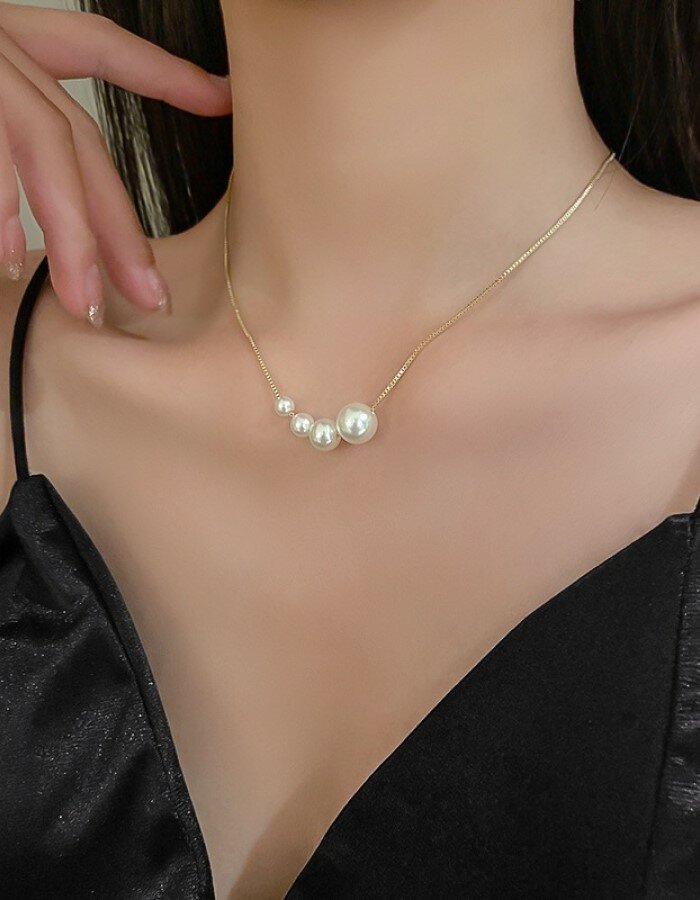 Колье, жемчуг имитация