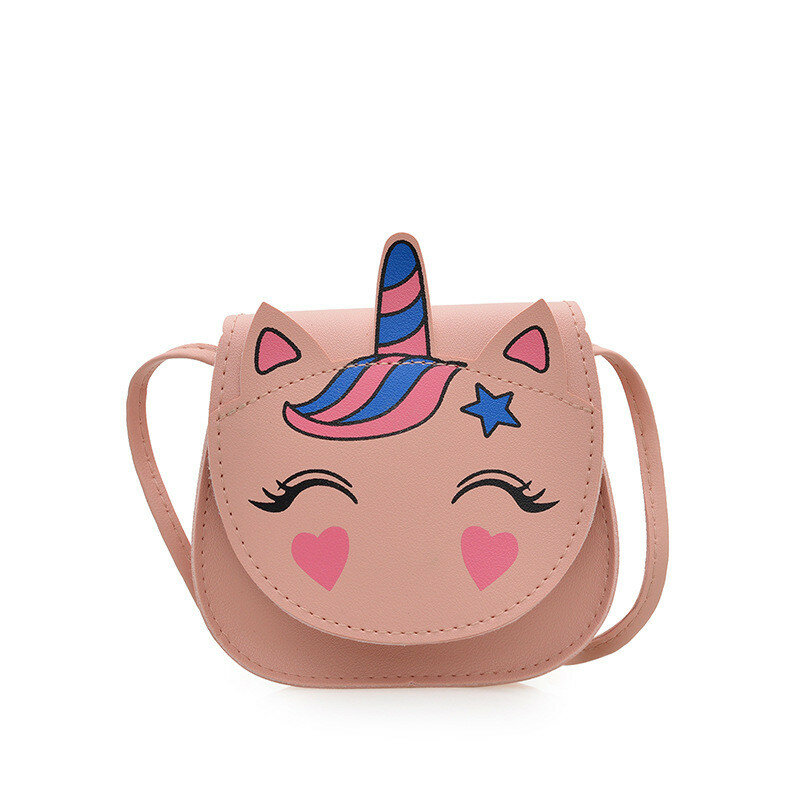 Kids crossbody bag adorable unicorn themed perfect for girls lightweight breathable design, pink