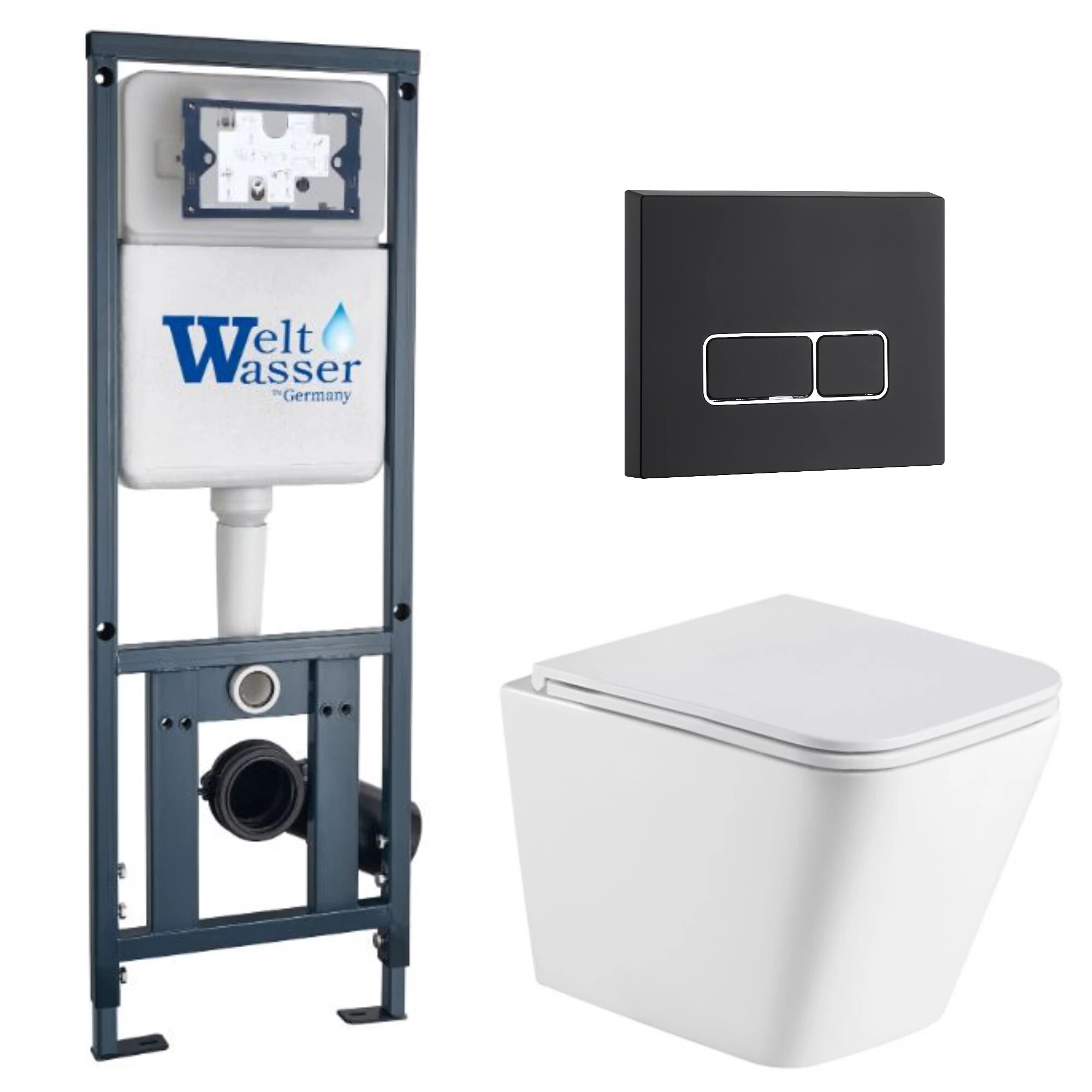 Комплект Weltwasser 10000011876 gelbach 043 gl-wt + marberg 410 se mt-bl