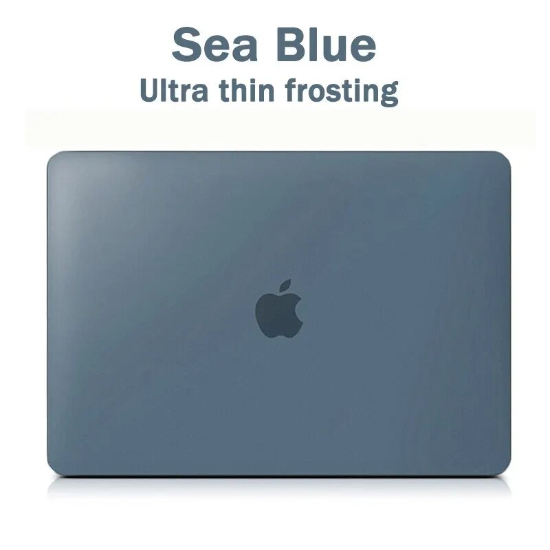 Чехол для ноутбука Macbook Air 13 M1 M2, Pro 14 из ТПУ Синий, 2020 Air A2337 A2179, Sea Blue